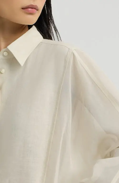 Brunello Cucinelli Linen And Cotton Organza Shirt