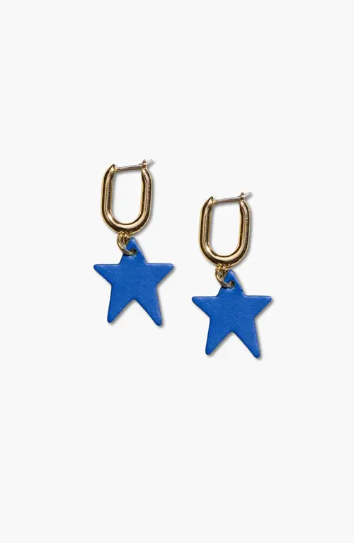 NICKEL & SUEDE Tate Earrings - Blue/gold