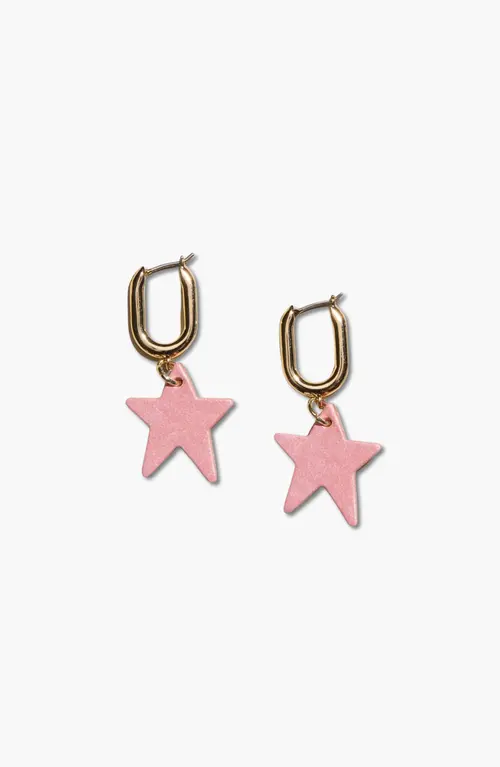 NICKEL & SUEDE Tate Earrings - Bubblegum/silver