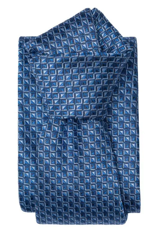 ELIZABETTA Brunelli Silk Jacquard Neck Ties - Blue