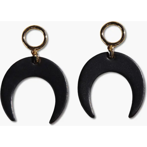 NICKEL & SUEDE Cece Statement Earrings - Black