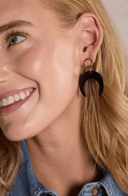 NICKEL & SUEDE Cece Statement Earrings - Black