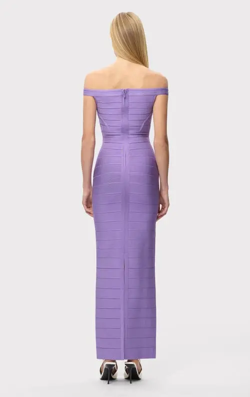 Herve Leger Bonnie Off-the-shoulder Bandage Gown