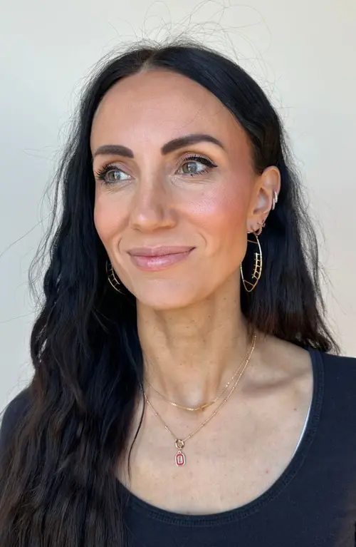 NICKEL & SUEDE Football Hoop Earrings