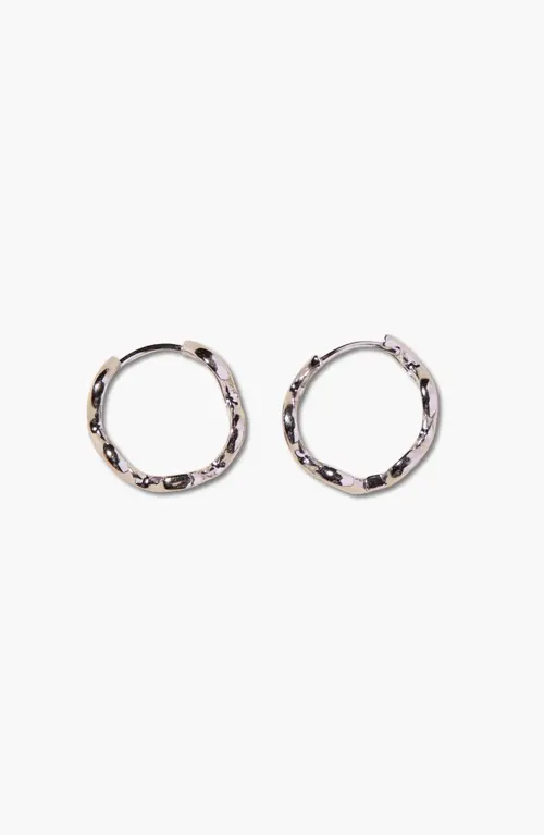 NICKEL & SUEDE Squiggle Hoop Earrings In Or - Silver