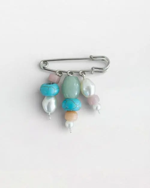 BY LILLA Moonkiss Brooch With Pearls And -tone Accents - Silver