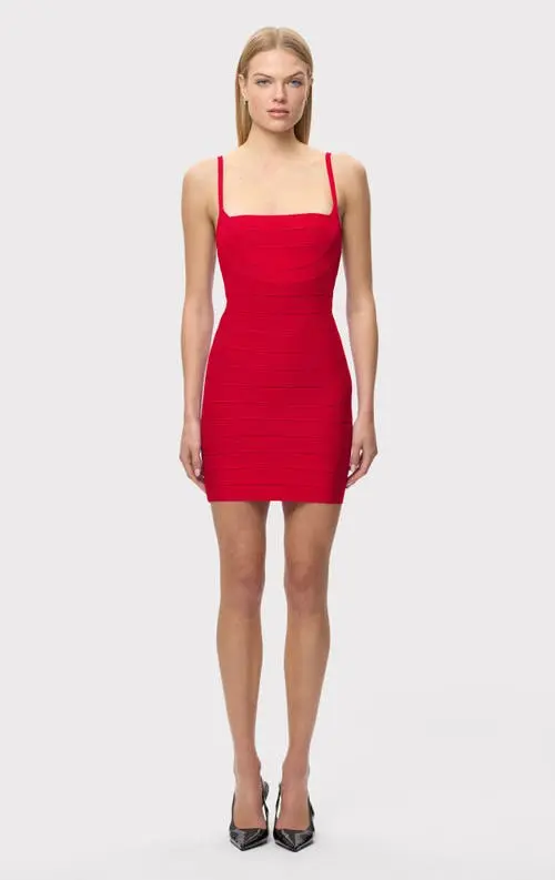 Herve Leger Archive-inspired Bandage Mini Dress - Chili