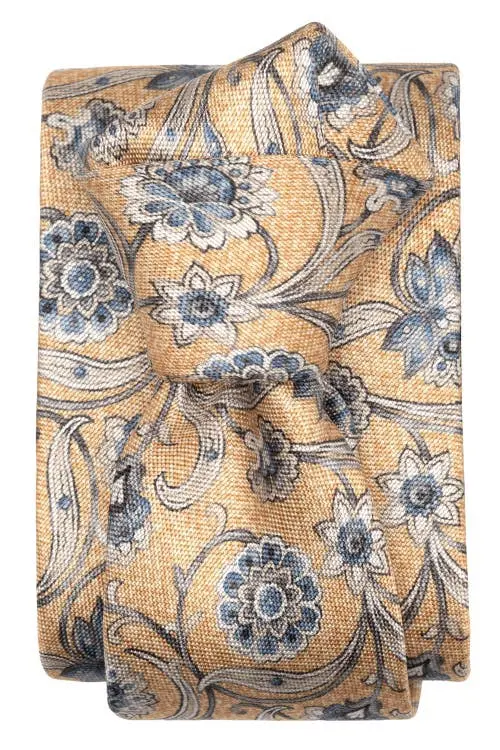 ELIZABETTA Niccolò Extra Long Printed Silk Tie