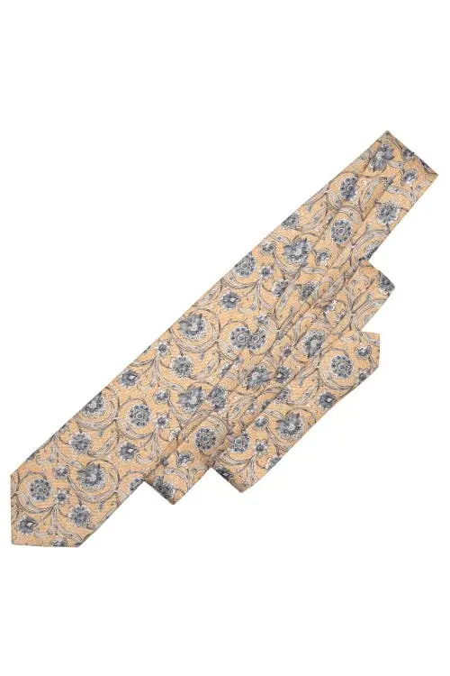 ELIZABETTA Niccolò Extra Long Printed Silk Tie