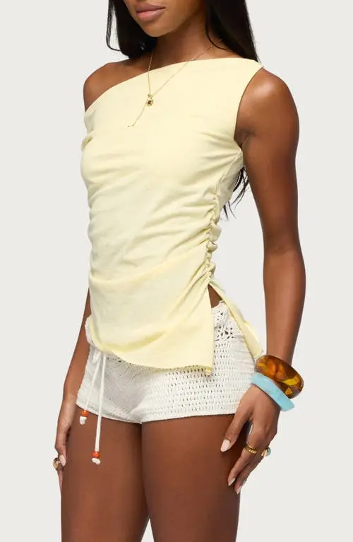 EDIKTED Ruched One-shoulder Tank