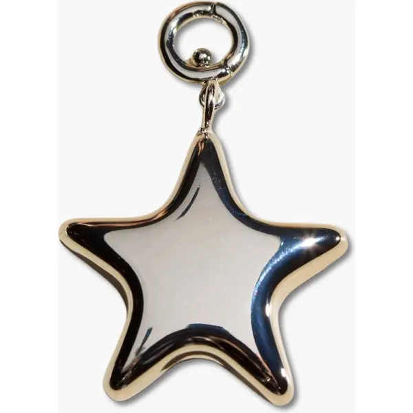 NICKEL & SUEDE Puffy Star Charm - Silver