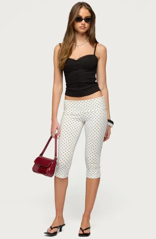 EDIKTED Helenna Lace-up Button-up Top