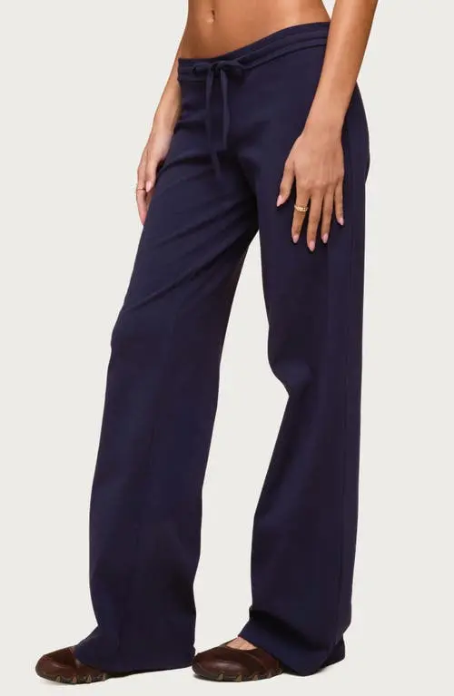 EDIKTED Claudia Cotton Stretch Straight Leg Drawstring Pants