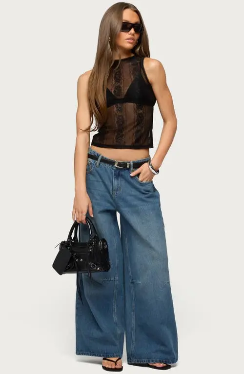 EDIKTED Ephie Sheer Lace Tank