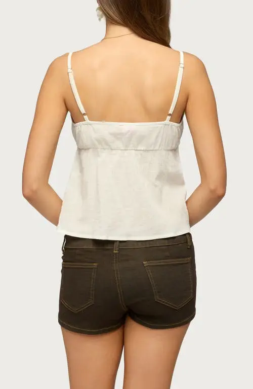 EDIKTED Stellana Lace Trim Cotton Babydoll Camisole