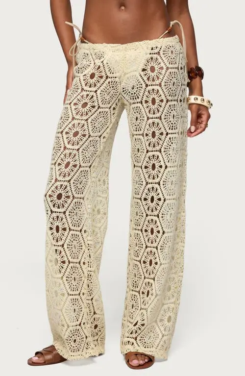 EDIKTED Amrita Baggy Open Stitch Pants