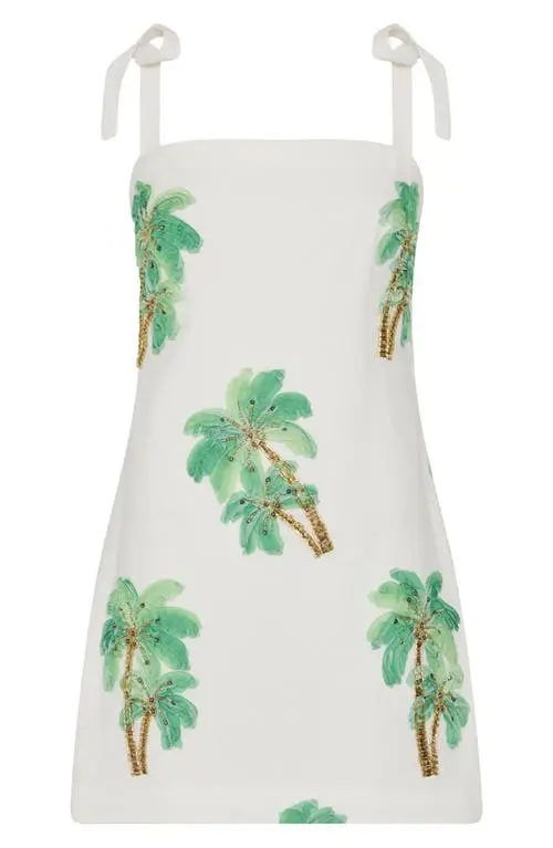 MILLY Ceri Embroidered Cotton Cover-up Mini Dress