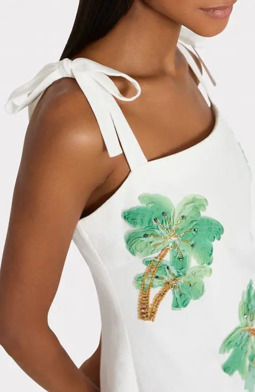 MILLY Ceri Embroidered Cotton Cover-up Mini Dress