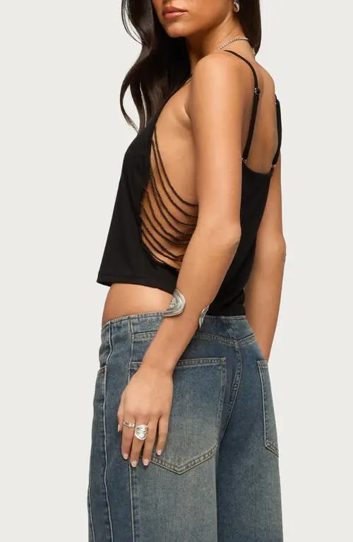 EDIKTED Donia Beaded Side Cutout Tank