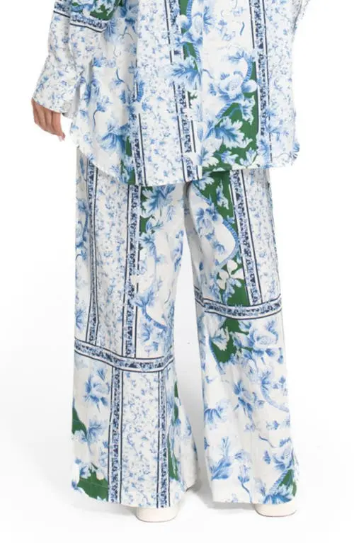 Agua Bendita Printed Wide Leg Cover-up Pants
