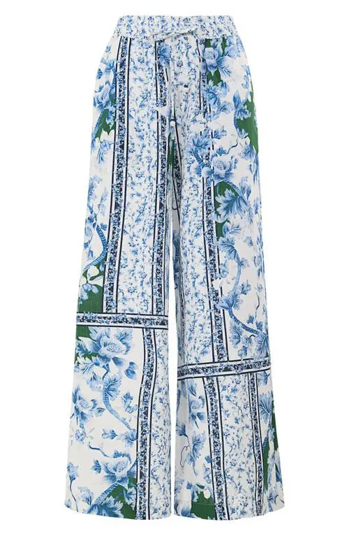 Agua Bendita Printed Wide Leg Cover-up Pants