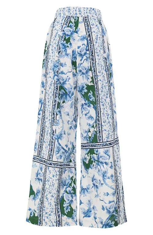 Agua Bendita Printed Wide Leg Cover-up Pants