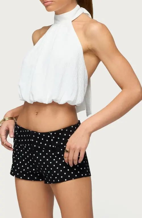 EDIKTED Senya High Neck Bubble Halter Top