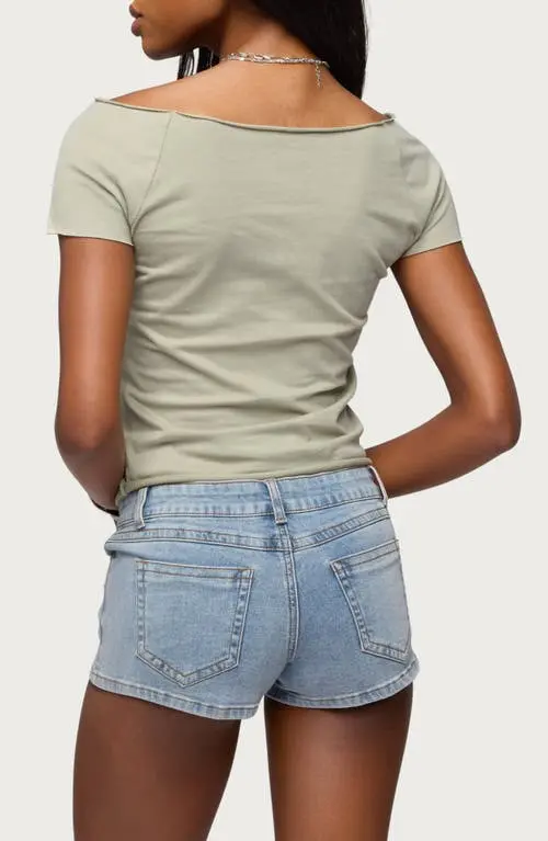 EDIKTED Kamalah Cotton Boatneck Tee