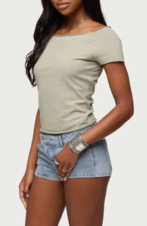 EDIKTED Kamalah Cotton Boatneck Tee