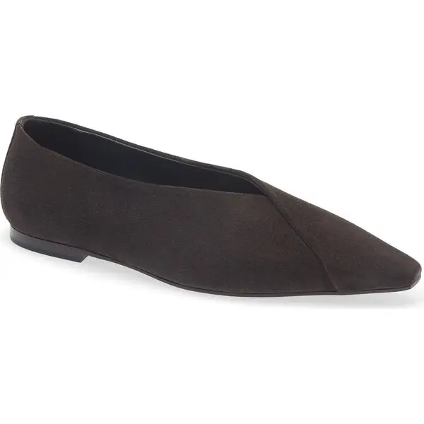 Brunello Cucinelli Suede Wrap Flat