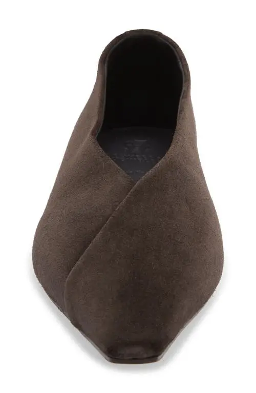 Brunello Cucinelli Suede Wrap Flat