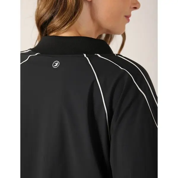 GLYDER Track Mode Jacket With Piping Details - Black/white