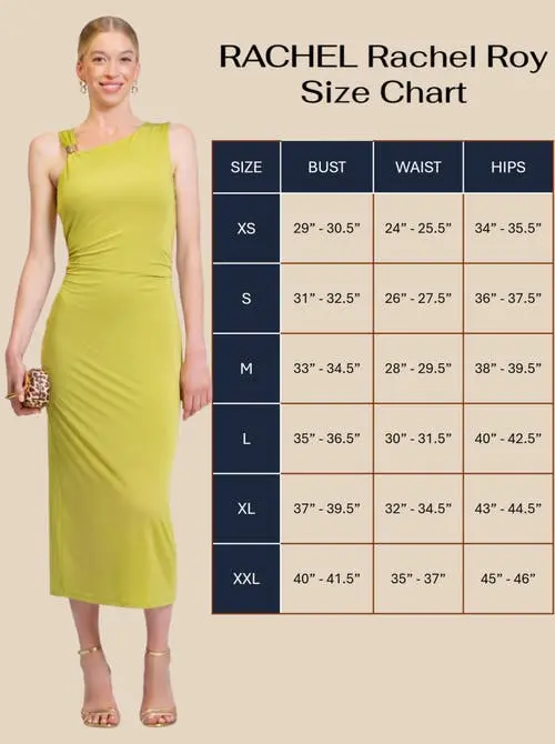 Rachel Rachel Roy Asymmetrical Drape Midi Dress