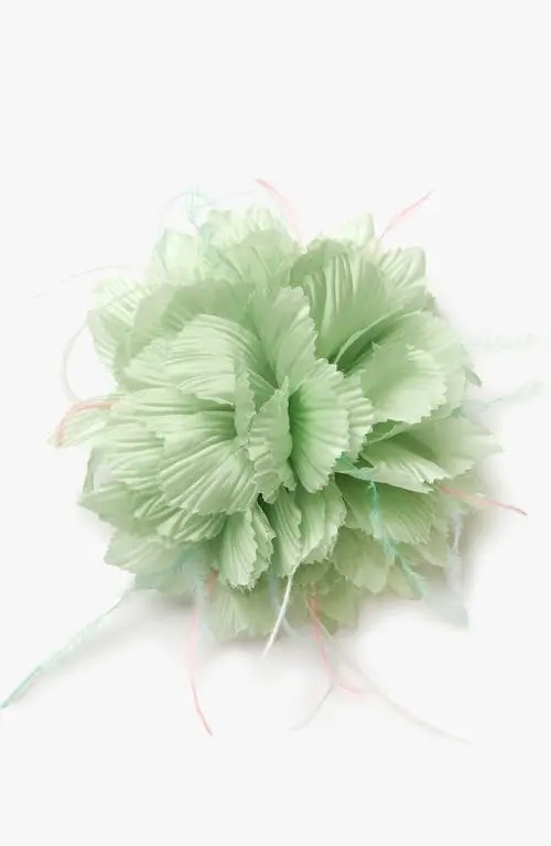 HELENA SIMON The Chrysanthemum Duster Floral Brooch - Mint