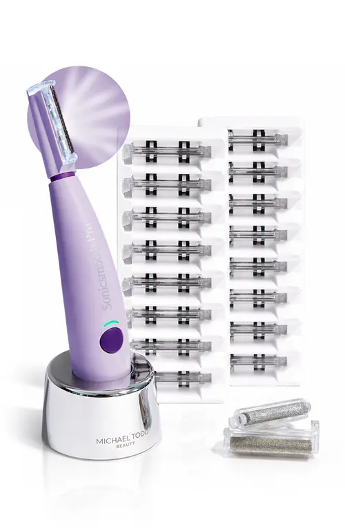 MICHAEL TODD BEAUTY Sonicsmooth Pro+ 2 In 1 Facial Exfoliation & Peach Fuzz Hair Removal System - Lavender