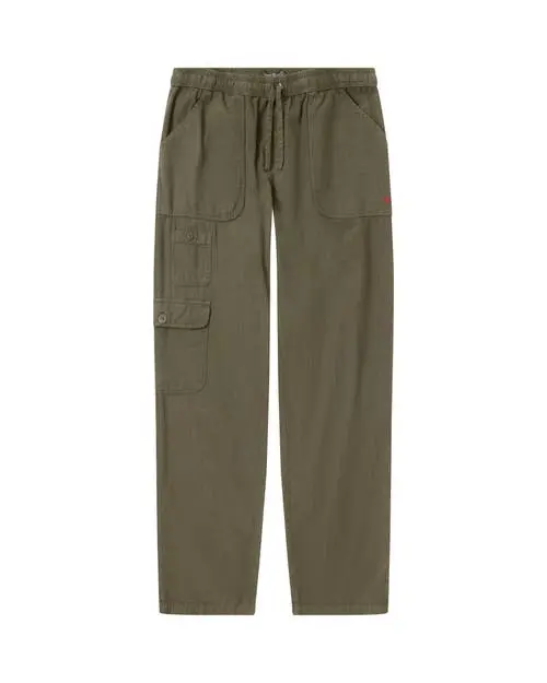 AMUNDSEN Traveller Linen Pants - Olive
