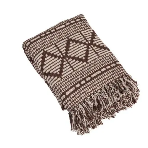 STORIED HOME Throw Blanket - Brown