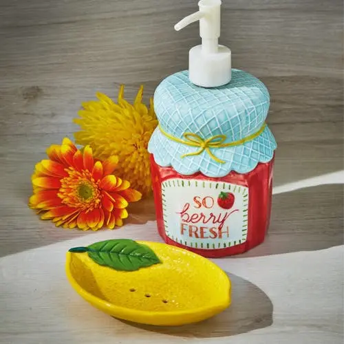 TAG Jam Jar Soap Pump Multi Earthenware Summer