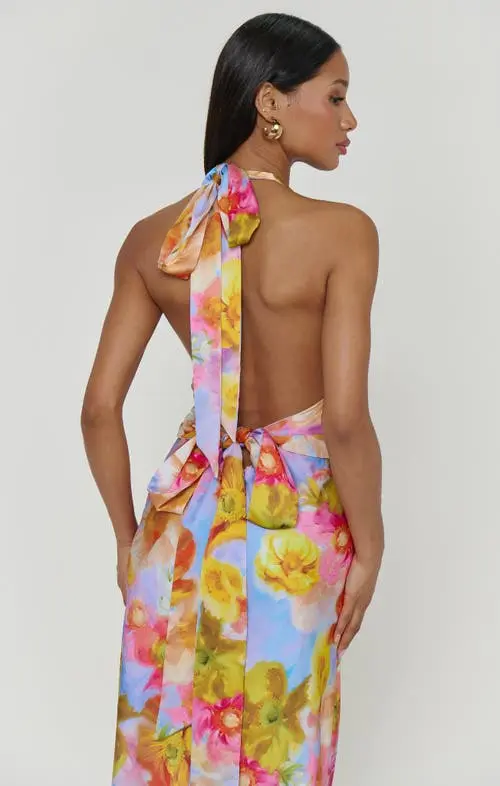 Show Me Your Mumu Chelsea Maxi Dress With Halter Neckline And Gold Hardware