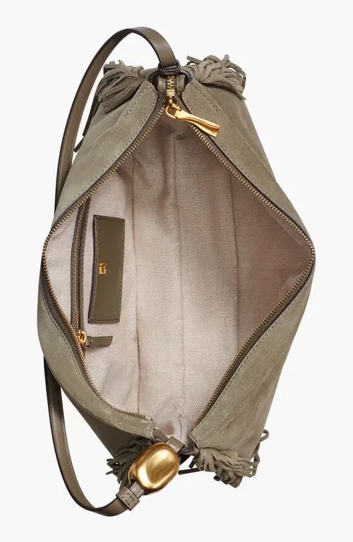 Donna Karan New York Suede Fringe Shoulder Bag