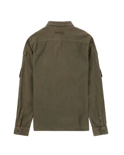 AMUNDSEN Traveller's Linen Shirt - Olive