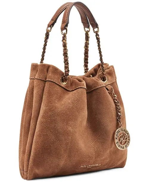 Karl Lagerfeld Paris Amandine Suede Crossbody Bag