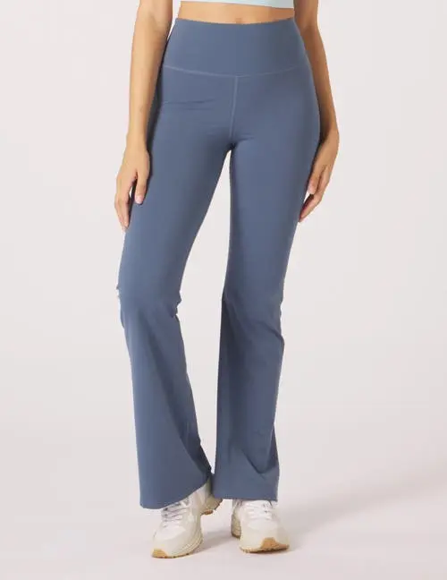 GLYDER Sultry Flare Leggings - Washed Blue