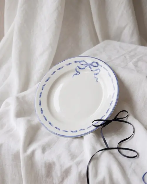 HANKOOK 1943 Ribbon Blue Set Of 2 Plates - Stitch