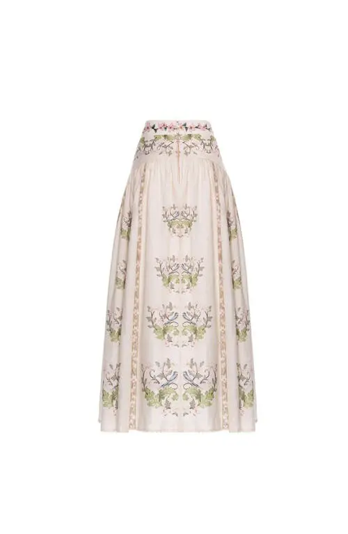 Agua Bendita Curuá Anhelo Linen Maxi Skirt