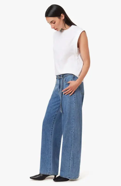 Habitual Brynn Belted High Waist Ankle Wide Leg Jeans - Stinson