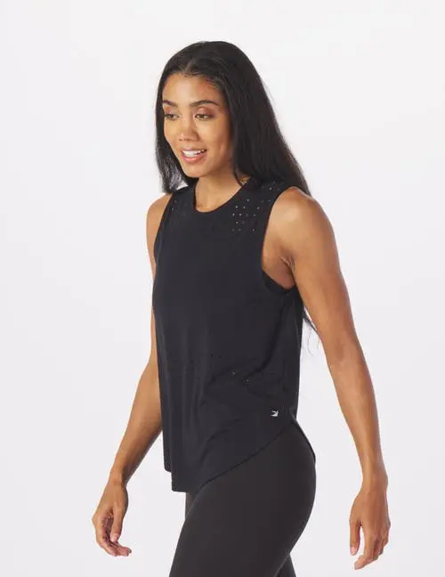 GLYDER Mood Tank Performance Muscle Tank - Black