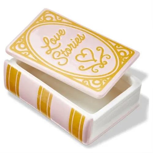 TAG Love Stories Earthenware Book Lidded Trinket Box 3.3x4.5x1.5