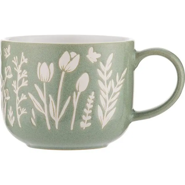 MASON CASH In The Meadow Tulip Mug 13.5oz - Green