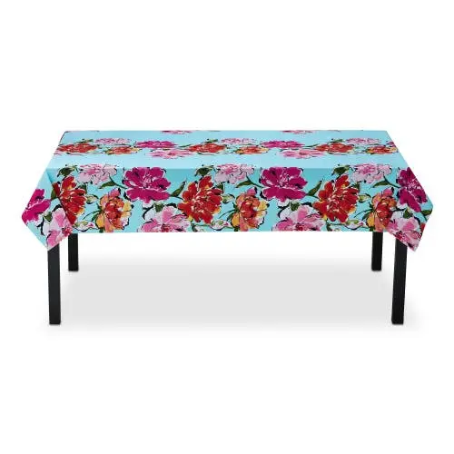 TAG In Bloom Tablecloth Multi Cotton Spring - Blue